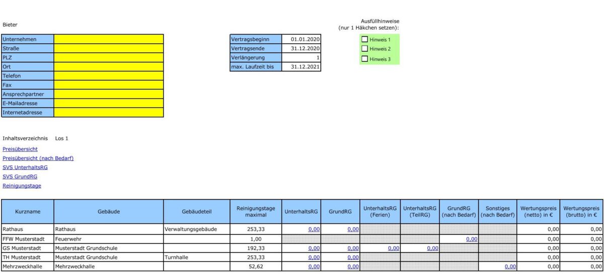 Ihr Partner für die öffentliche Reinigungsausschreibungen und – vergaben